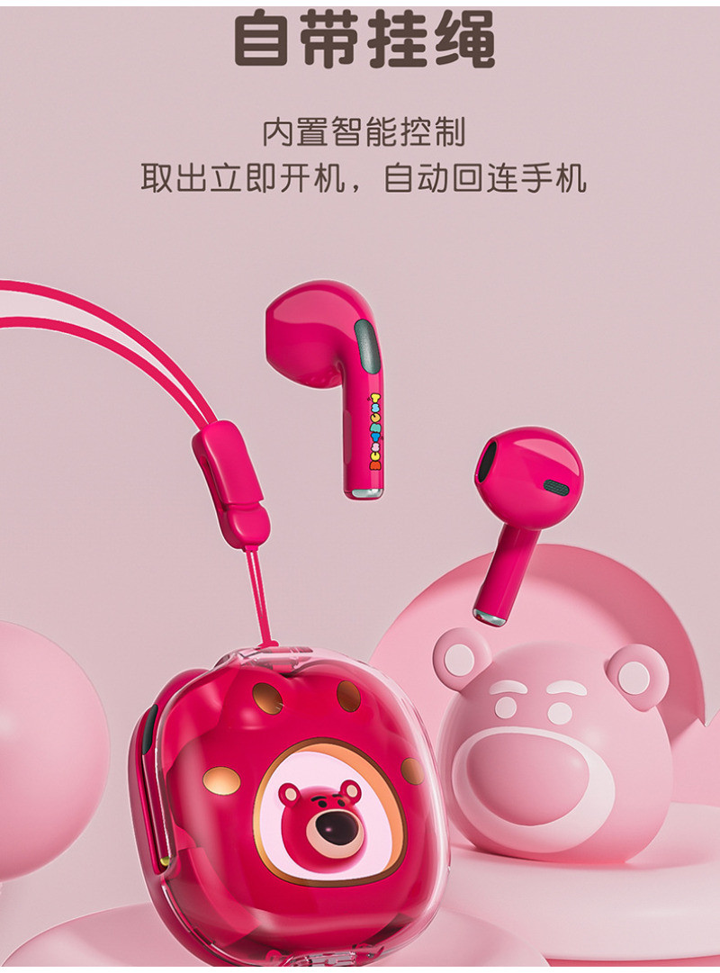 Disney Winnie The Pooh Stitch Lotso Minnie Bluetooth Earphones Wireless ...