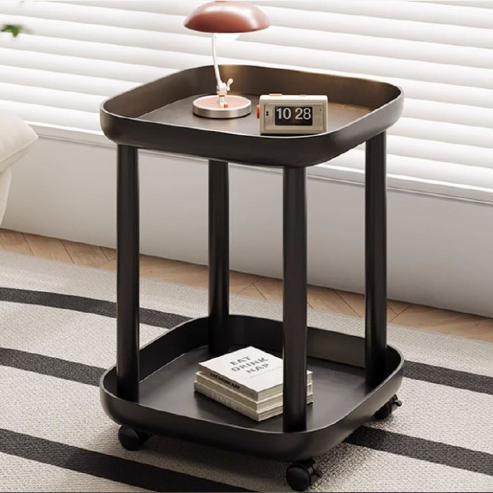 Mandal Round Coffee Table on wheels / Trolley style / Living Room Cart ...
