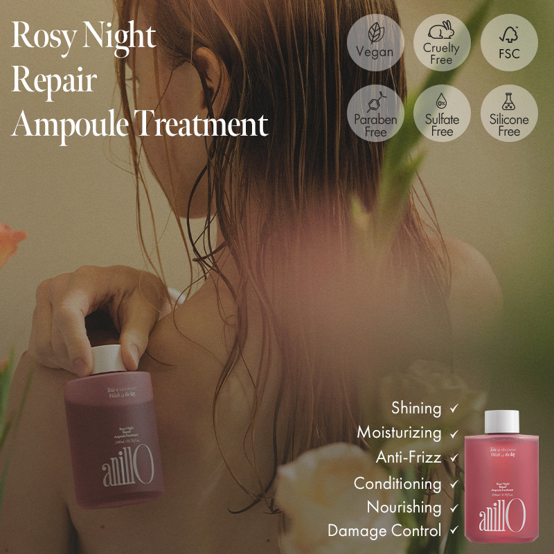 [ANILLO][Rosy Night] Repair Hair Shampoo (450ml) + Ampoule Treatment ...