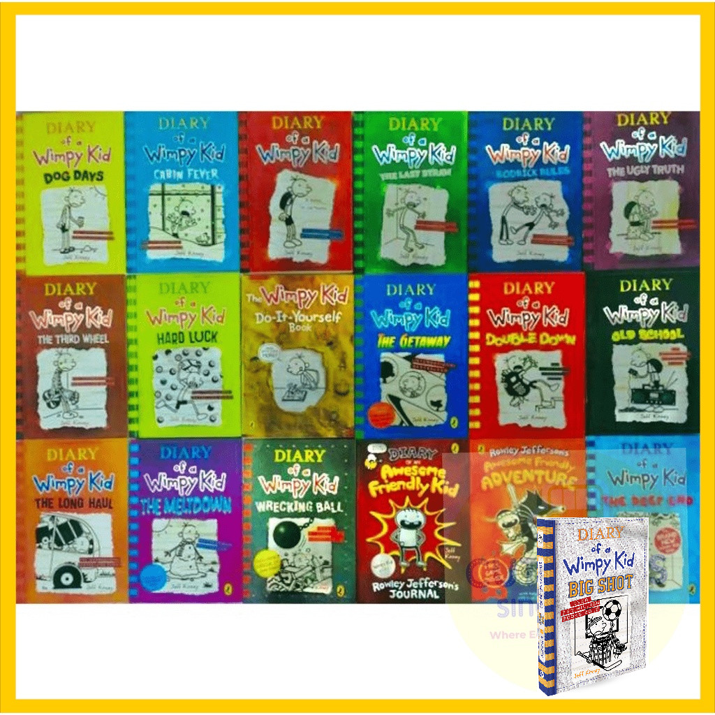 [SG LOCAL STOCK] Diary of a Wimpy Kid by Jeff Kinney (19 Books to ...