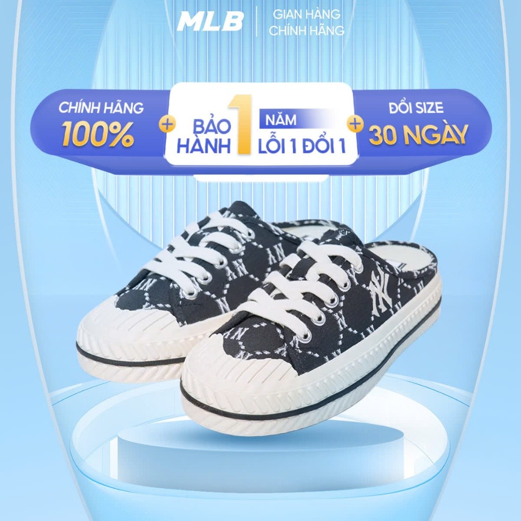 in stock Genuine MLB Playball Origin Mule monogram shoes, MLB NY logo ...