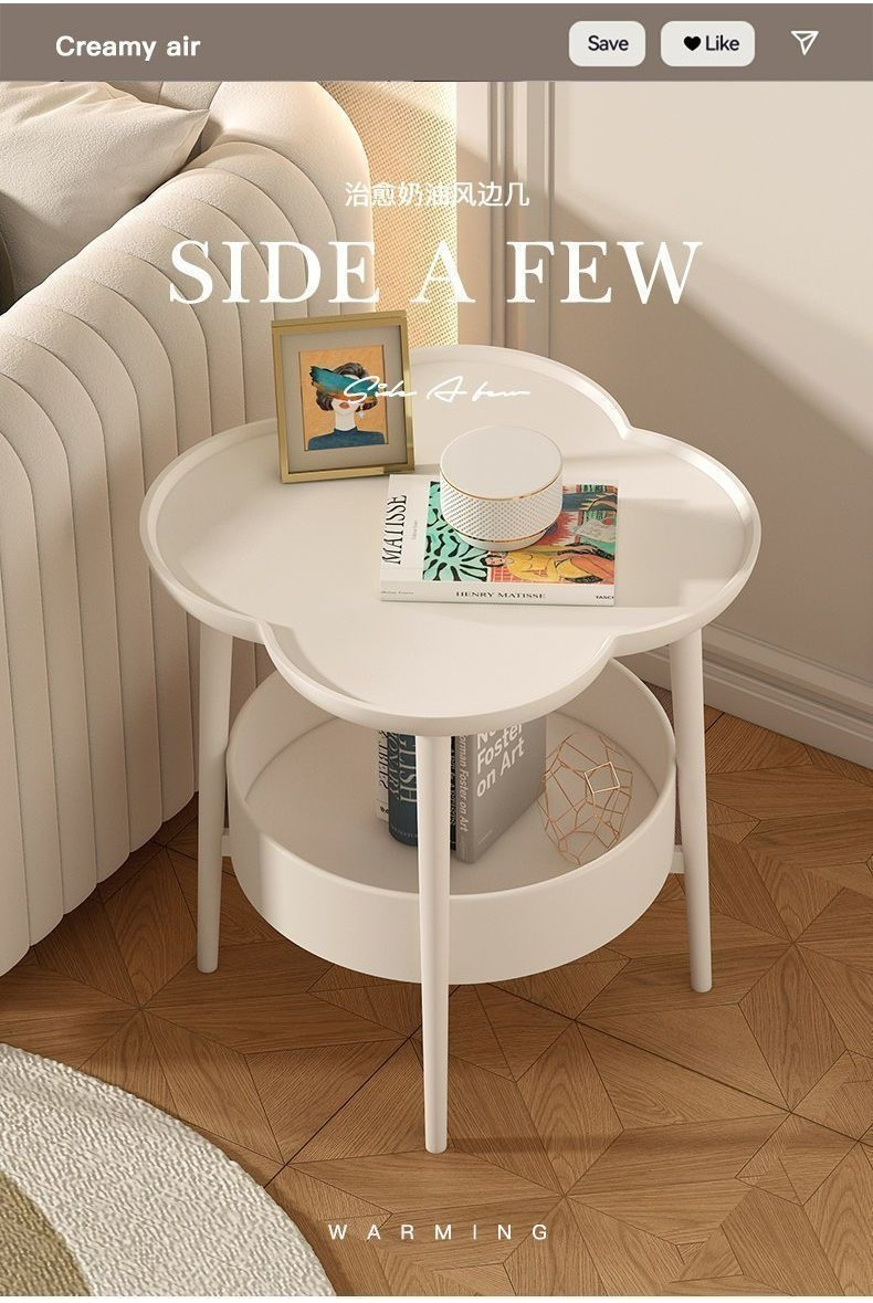 Creative Side Table Modern Minimalist Sofa Side Cabinet Cream Style ...