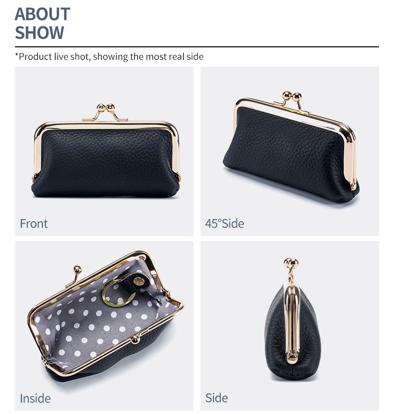 Royal Bagger Lipstick Coin Purse for Women Genuine Cow Leather Mini Key ...