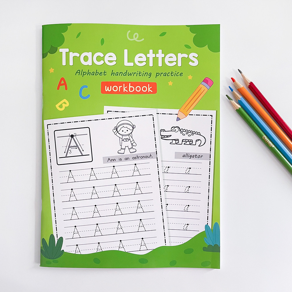 Kids Tracing Book Alphabet Number Set Handwriting Practice Workbook ABC ...