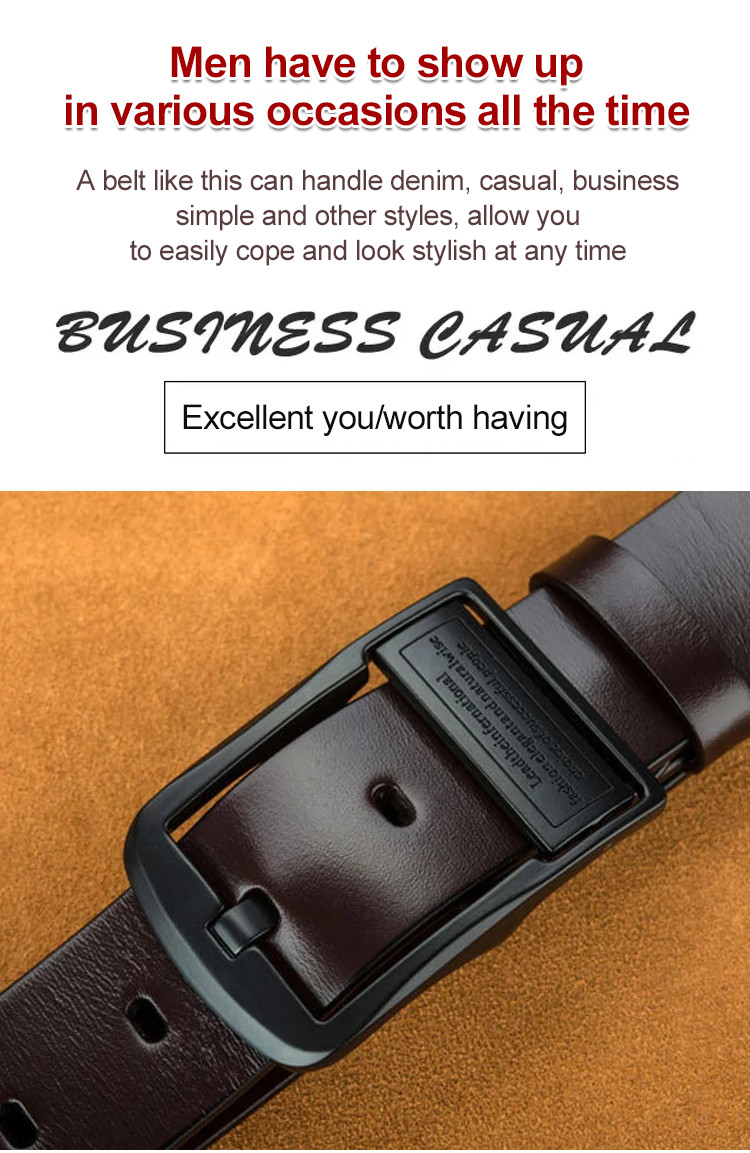 🔥SG Hot🔥First-layer pure cowhide🏅Belt Man Leather/High-grade genuine ...