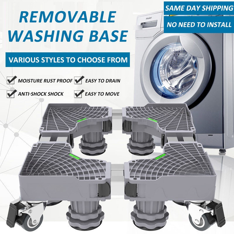 Movable Washing Machine Base With Wheels Rack Fridge Stand Roller Base ...