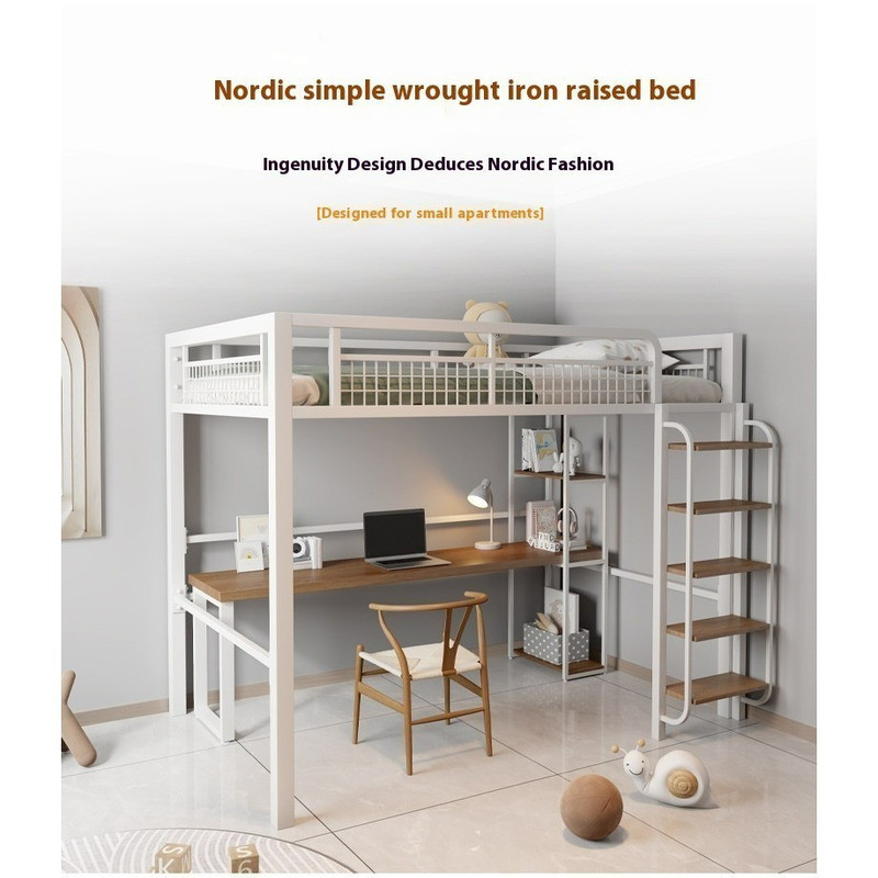 Frame Art Elevated Iron Bed Sheet Upper Duplex Second Floor Space ...