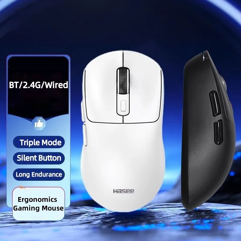 HASEE Ergonomics Office 2.4G Bluetooth Three-mode Lightweight Wireless ...