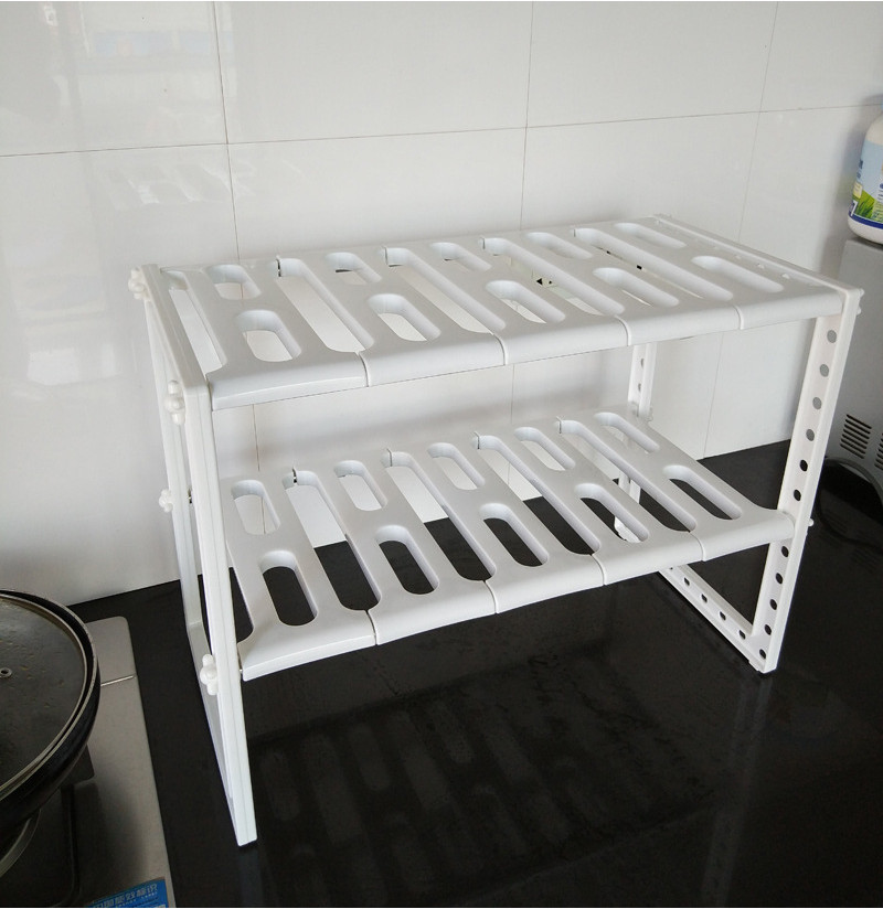 Kitchen Sink Shelf Bathroom Shelf Expandable Storage Rack Sink Rack Pot ...