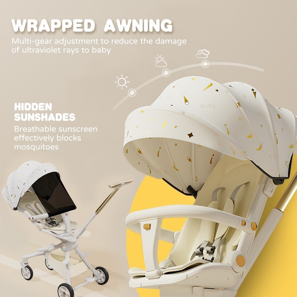 [SG STOCK] Foldable Stroller for Baby Two-Way 360 Rotating Baby ...