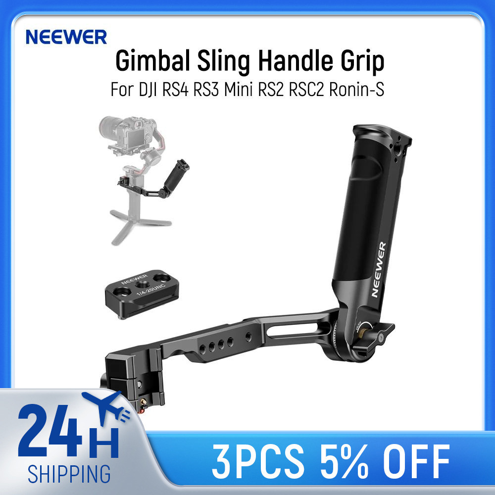 【Authentic delivery】 NEEWER RS4 RS3 Adjustable Gimbal Sling Handle Grip with NATO Rail For DJI ...