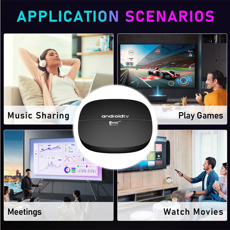 ATV Android 13 TV Box TV98 Android TV Box 8K 5G Dual Wifi 4K 2024 Set ...