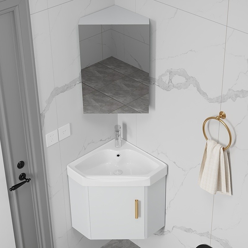 Bathroom Cabinet And Modern Simple Small Unit Suspended Triangular Bathroom Cabinet Wall Corner ...