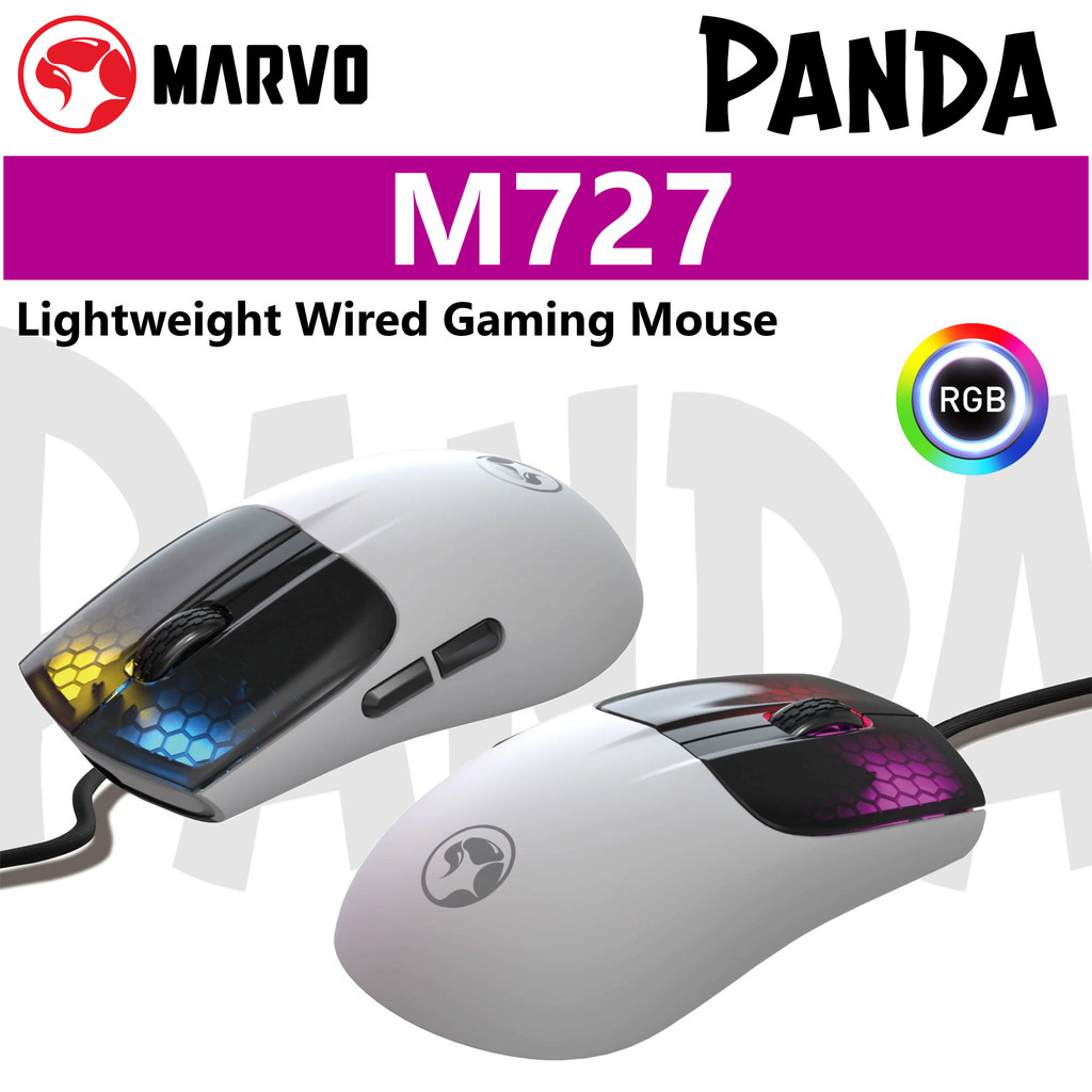 Marvo M727 Lightweight Wired Gaming Mouse | Shopee Singapore
