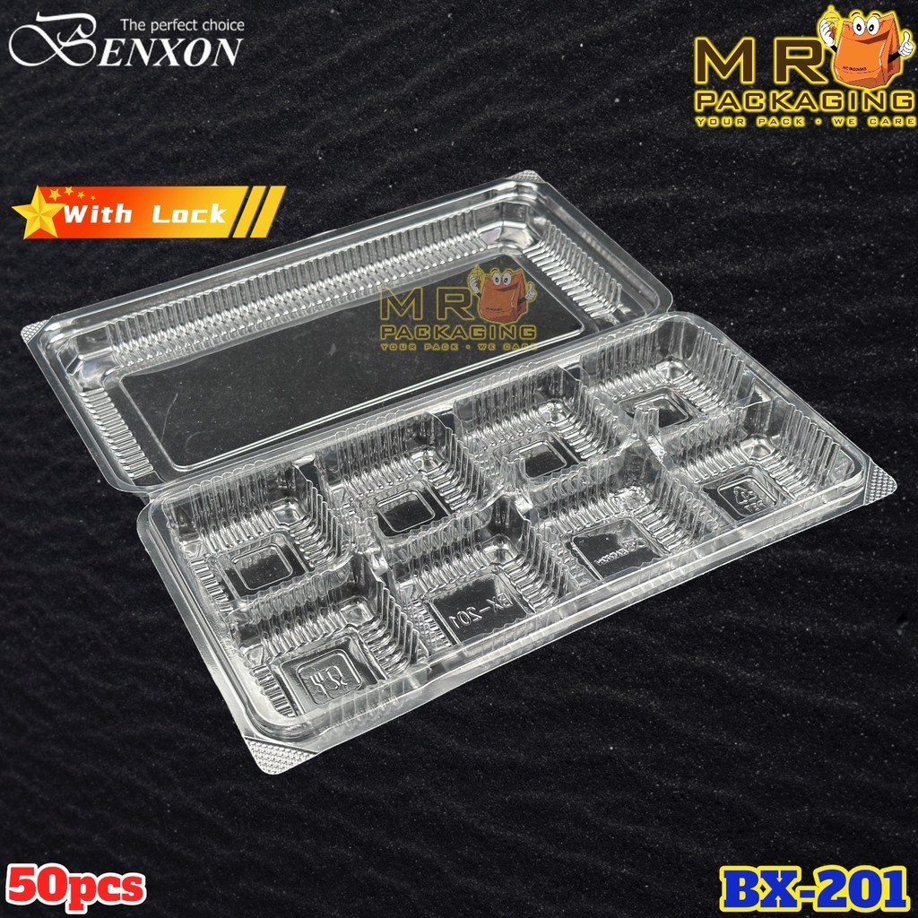 Benxon BX-201 8 compartment OPS Plastic Tray [ 50pcs± ] Bakery ...