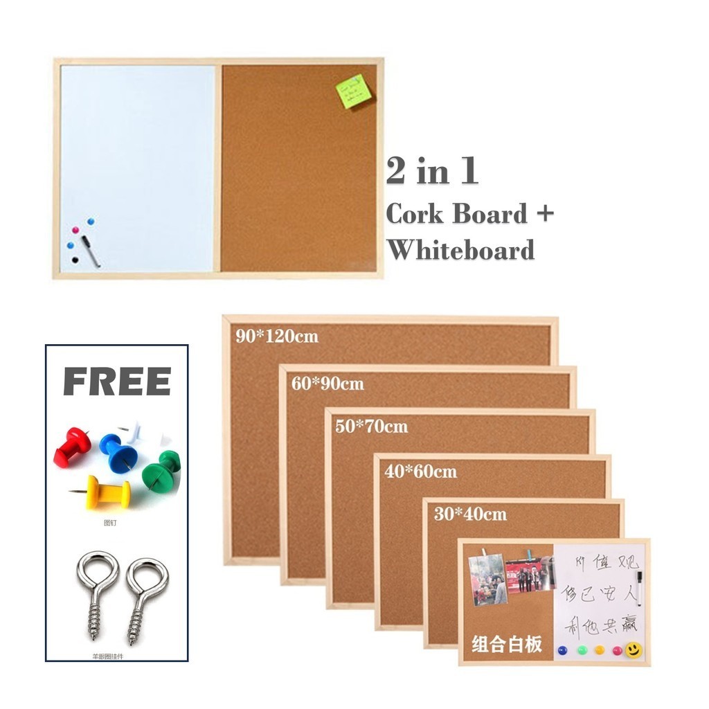 Wall Cork Board Message Board Notice Board Photo Board | Shopee Singapore
