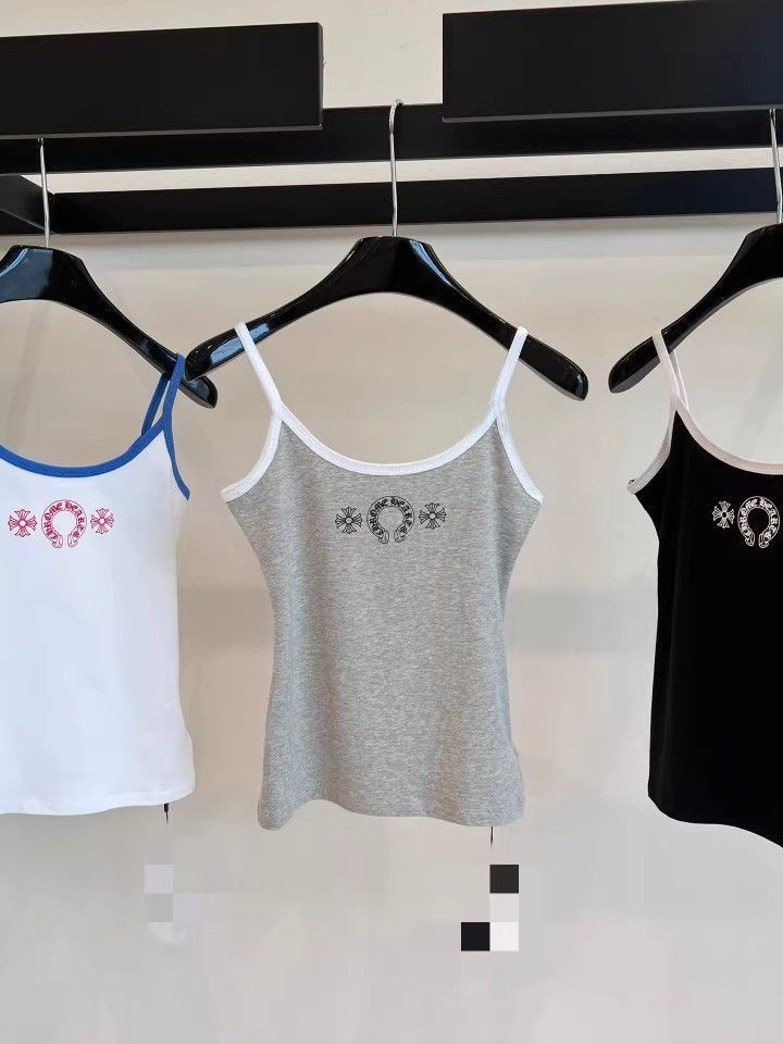 ChromeHearts2025 Summer Slim Bodysuit Sexy Suspender Vest For Women ...