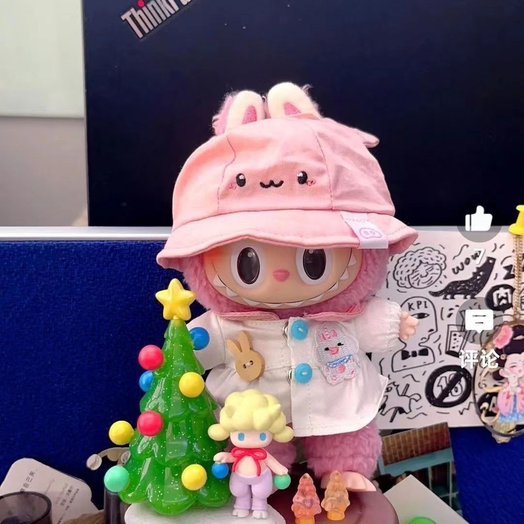 17cm Baby Clothes labubu Cute labubu Cotton Doll Kindergarten Suit ...