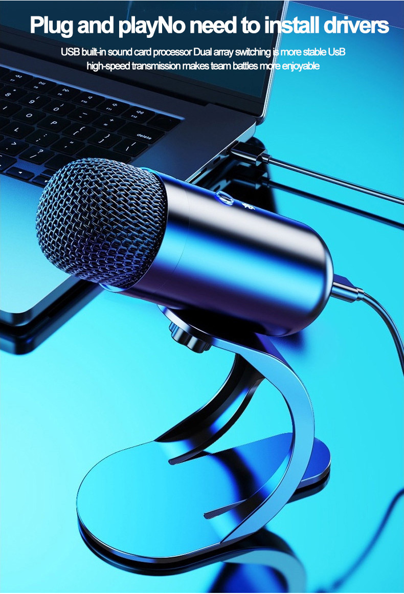 USB professional pickup microphone desktop computer karaoke live wired ...