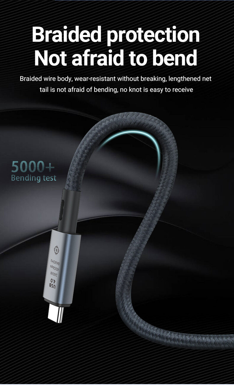 USB 4 Cable 【sg Ready Stock】Type C To Type C 40Gbps Data Transfer 240W ...