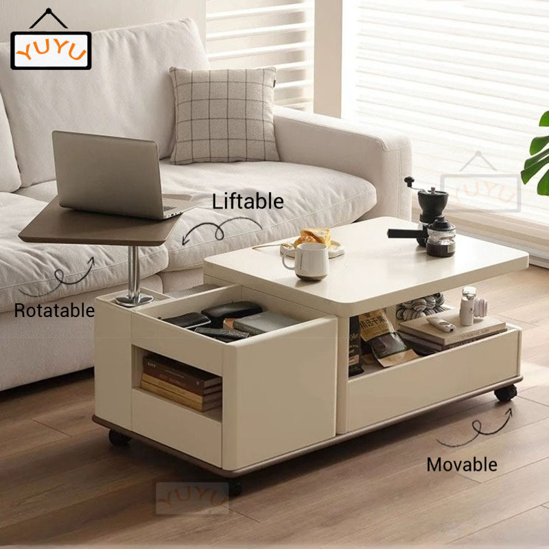 Coffee Table Foldable Lifting Table Multifunctional Movable Coffee ...