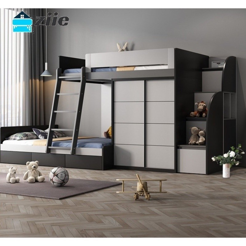 Bed Frame And Low High Bed With Wardrobe Children S Nordic Bunk Upper ...
