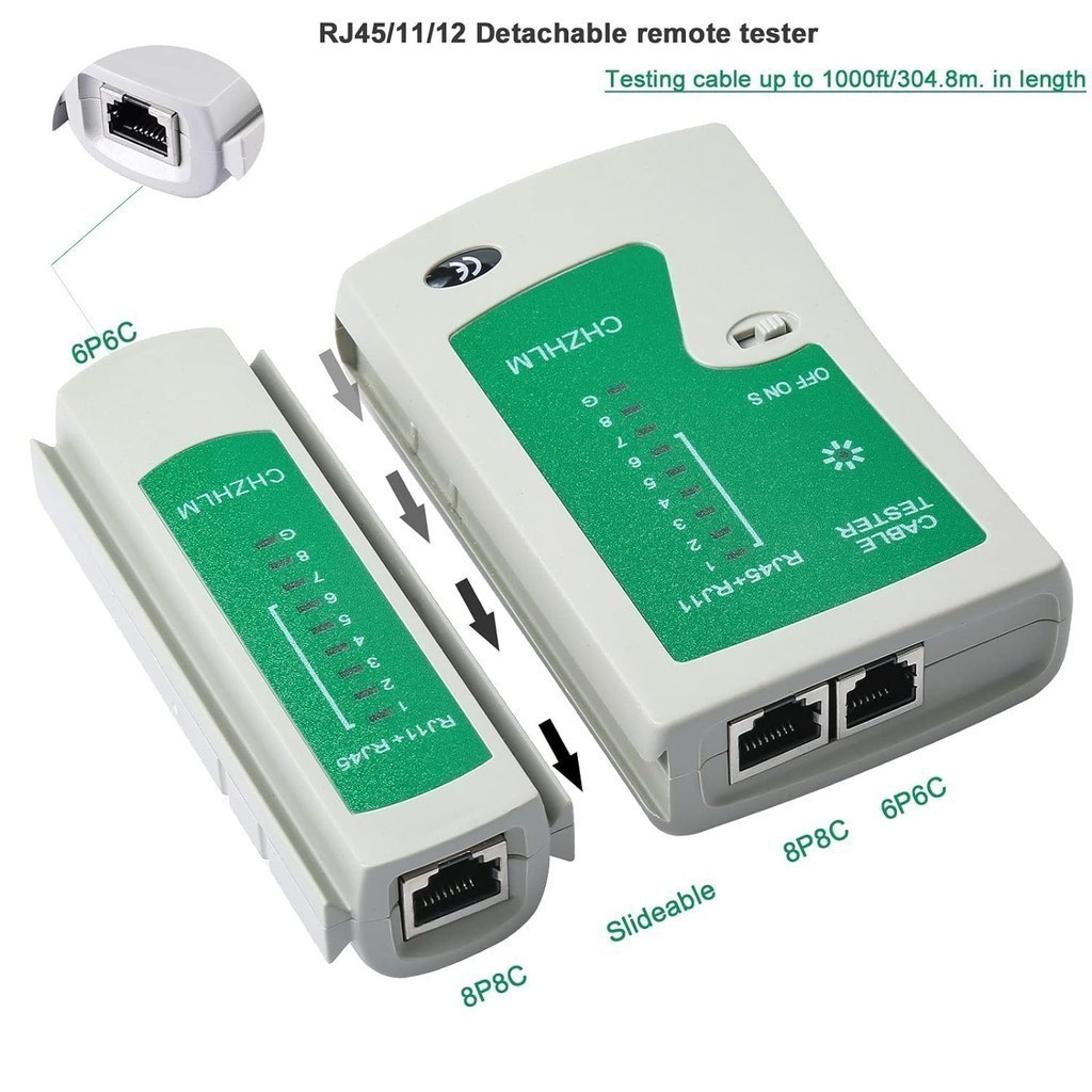 Zoerax Network Cable Tester LAN Cable Test Support POE Network Cable ...