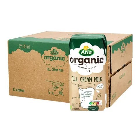 Arla Organic Full Cream UHT Milk Pack of 12 (12 x 200ml) | Shopee Singapore