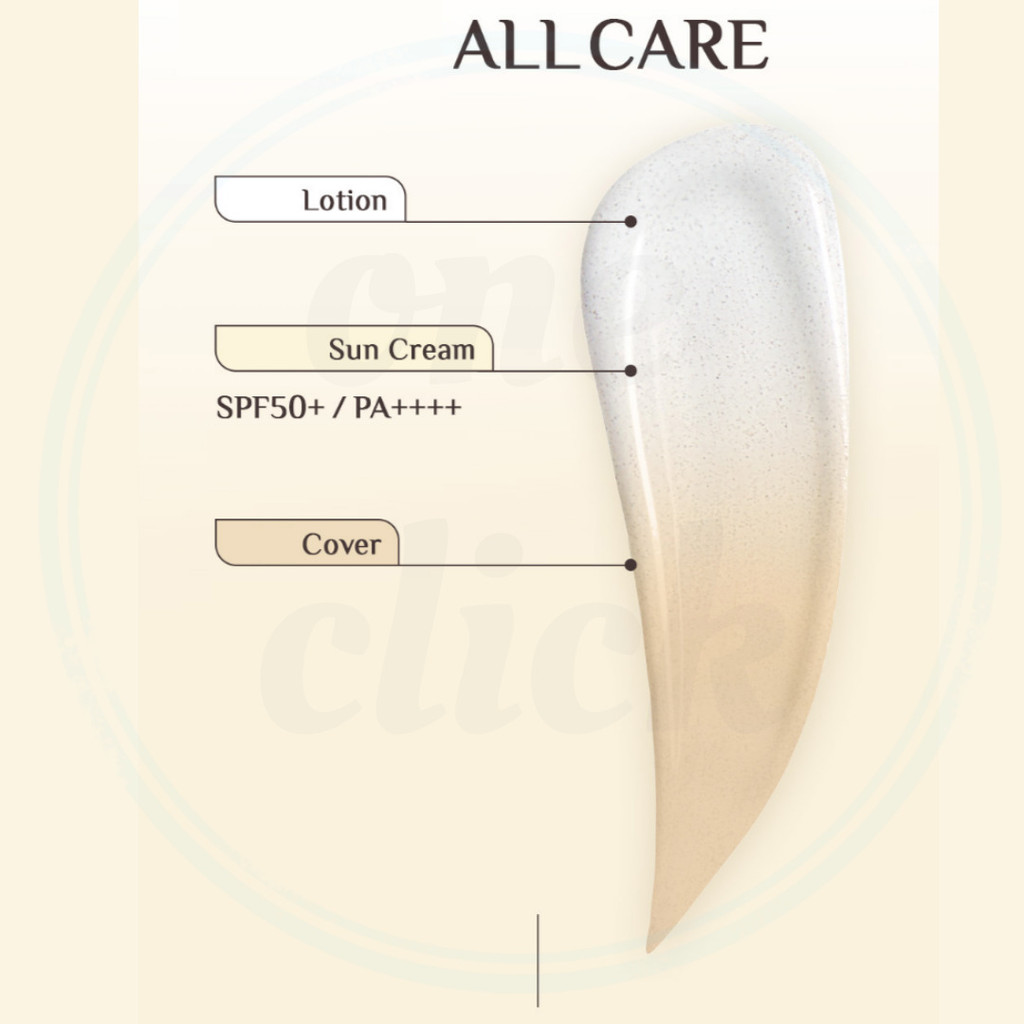 OBgE Official Natural Cover Lotion 50g + 10g Sunscreen SPF50+ PA++++ for Skin Care and UV ...