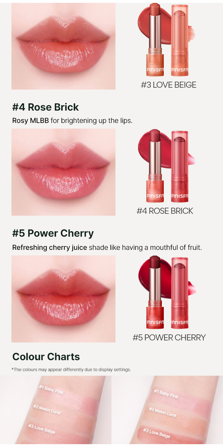 [INNISFREE Official] Dewy Tint Lip Balm - Hyaluronic acid, Natural ...