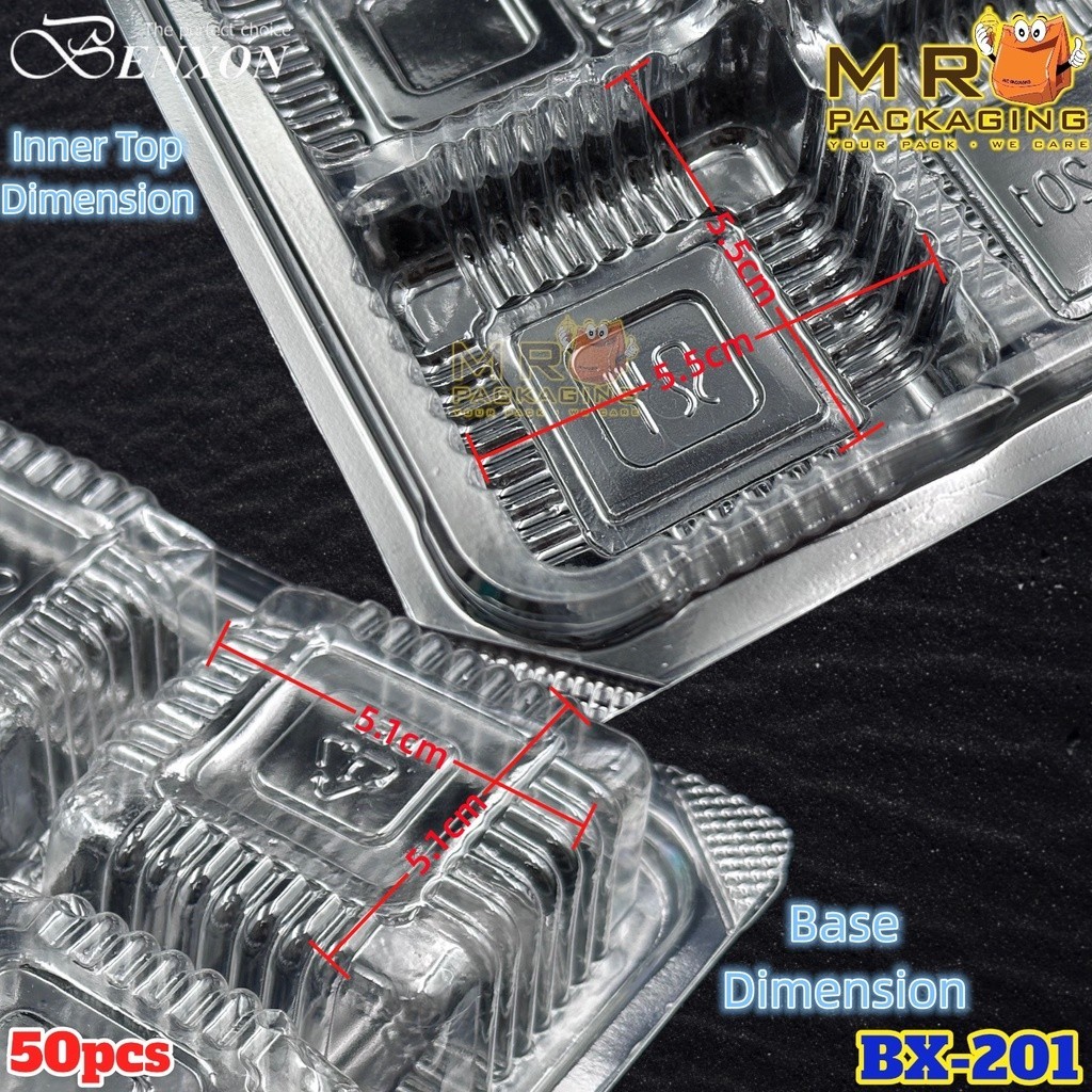 Benxon BX-201 8 compartment OPS Plastic Tray [ 50pcs± ] Bakery ...