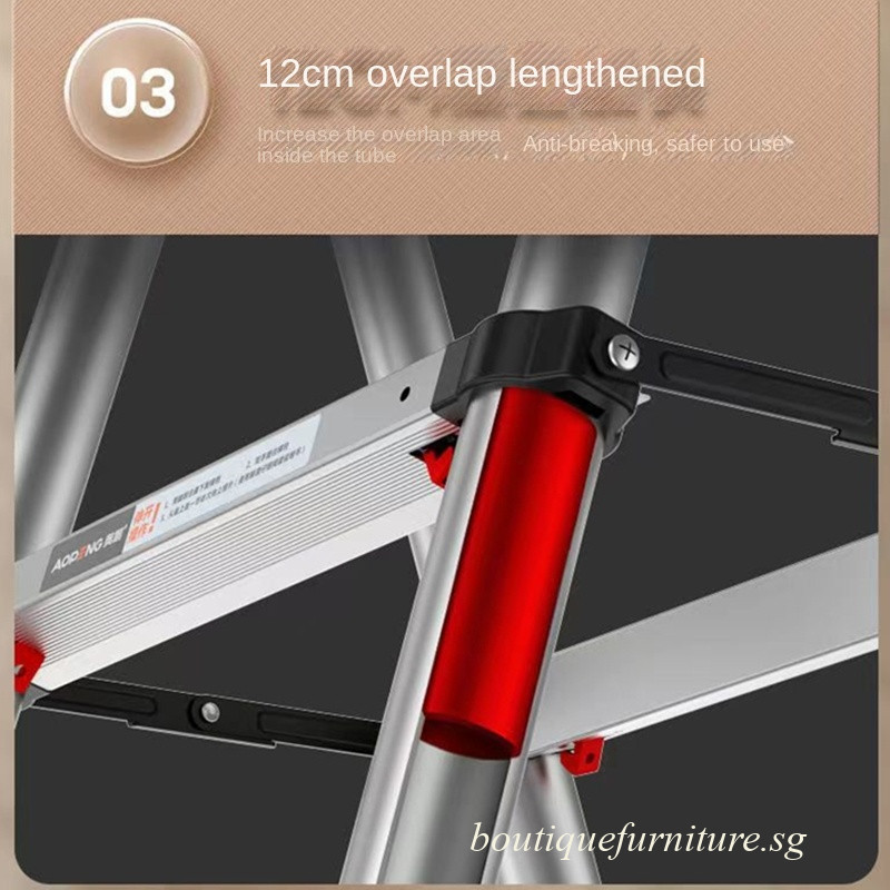 Folding Onekey Telescopic Step Ladder Portable Aluminum Alloy Foldable ...