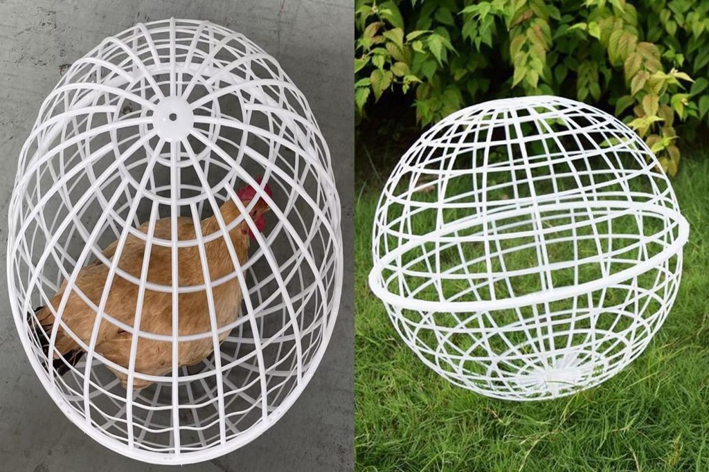 Chicken Ball Cage Animal Safe Environment Portable Round Chicken Coop ...