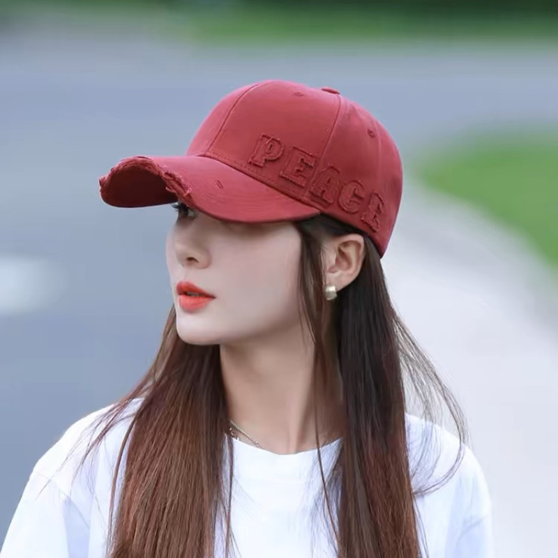 Korean Version Letter Hole Baseball Cap Hard Top Cap | Shopee Singapore