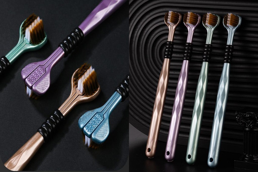 [ICE] Triple Head Toothbrush Dental Health Product 3-sided Toothbrush ...
