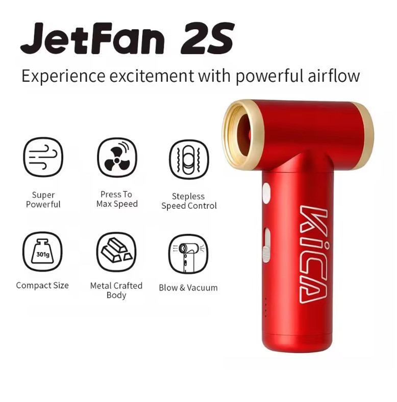 KICA Jetfan 2S Electric Air Blower Portable Turbo Fan Rechargeable ...