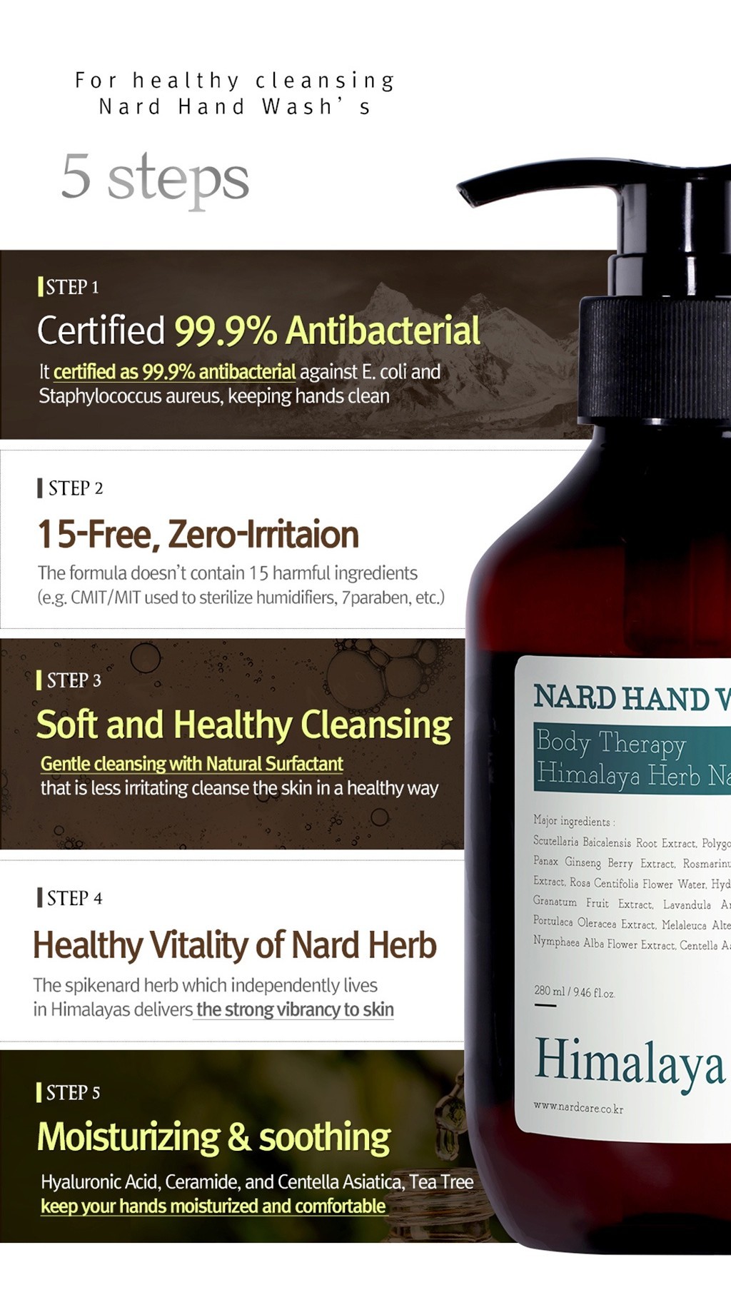 [NARD] Hand Wash, 280mlx3 - Antibacterial, Zero-Irritation | Shopee ...