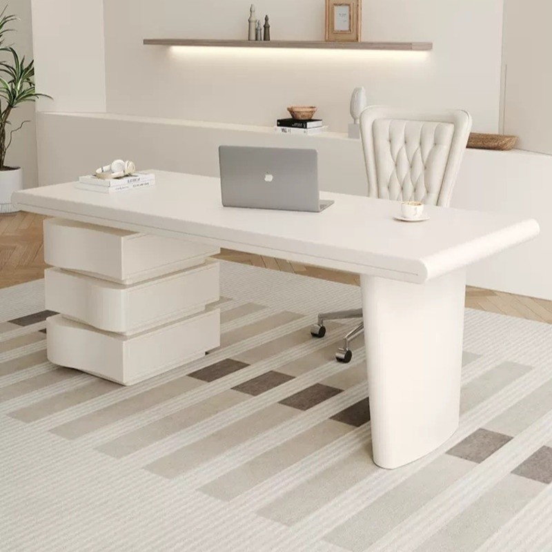 French Cream Style Desk Study Table Withe Storage Drawers Writing Desk ...