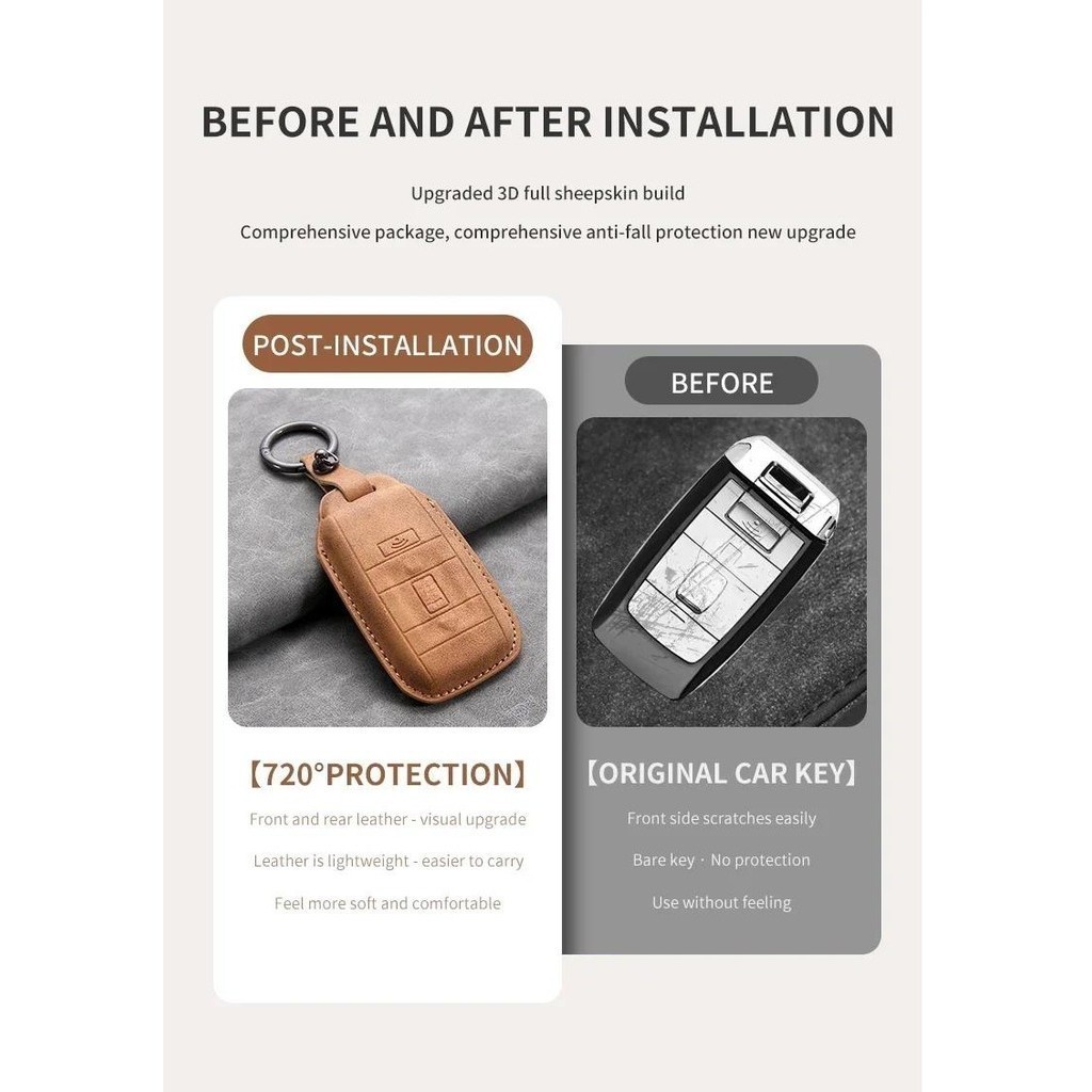 Leather New Car Key Cover Use for Rolls-Royce Cullinan Phantom Ghost ...