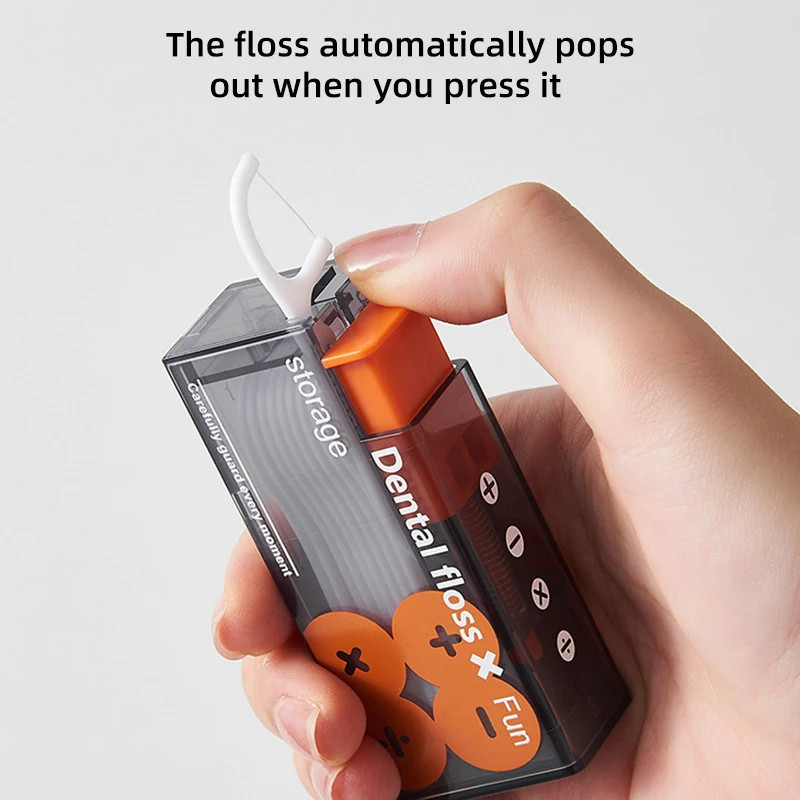 Portable Floss Dispenser Automatic Pop-Up Dental Floss Storage Box ...