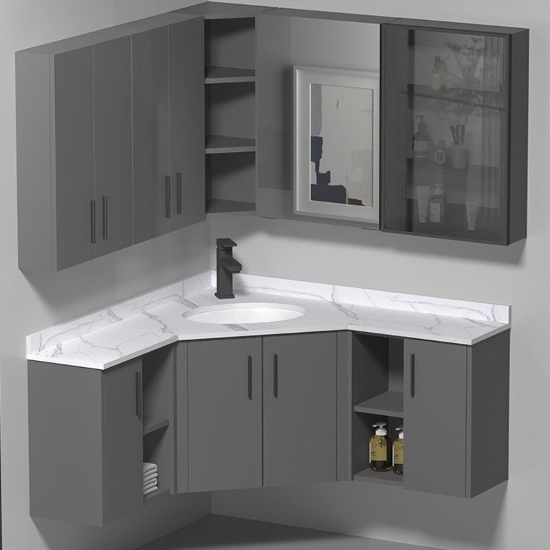 Bathroom Cabinet Cabinet Triangle Bathroom Corner Space Aluminum ...