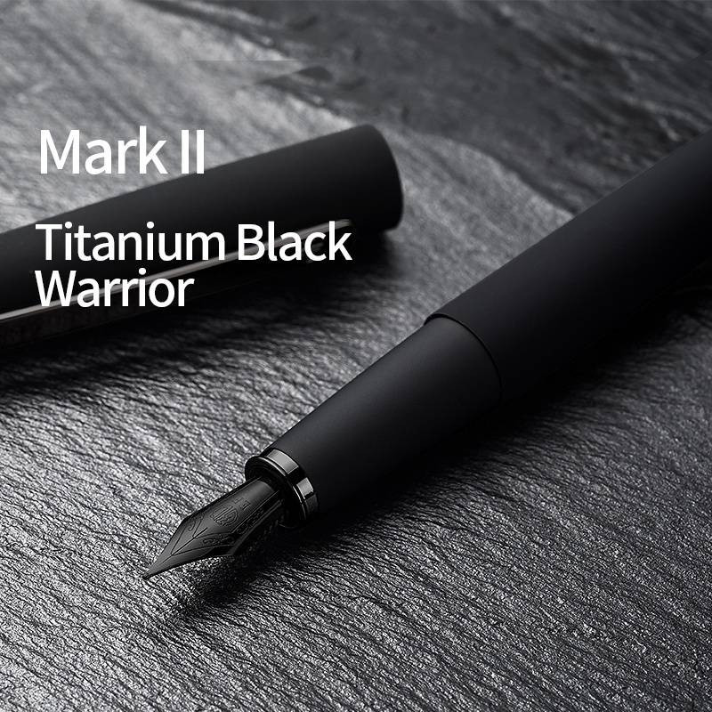 517D LT Hongdian Black Metal Fountain Pen Ink Pen Titanium Black Fine ...