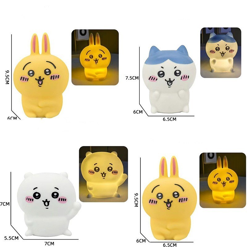 Chiikawa Night Light Luminous Children's Toy Bedside Lamp Anime Cartoon ...