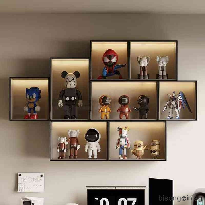 Display Cabinet Wall Cabinet Storage Cabinet Wall Hanging Solid Glass ...