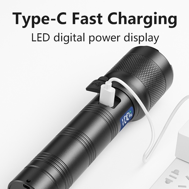 Smiling Shark SD8110 Rechargeable Torchlight M60 6000LM Super Bright ...