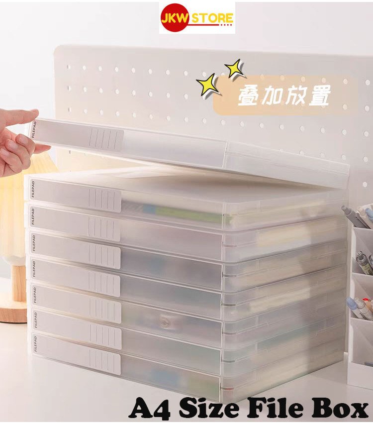 A4 File Box Document Plastic Box Case Folder Storage File Box Office ...