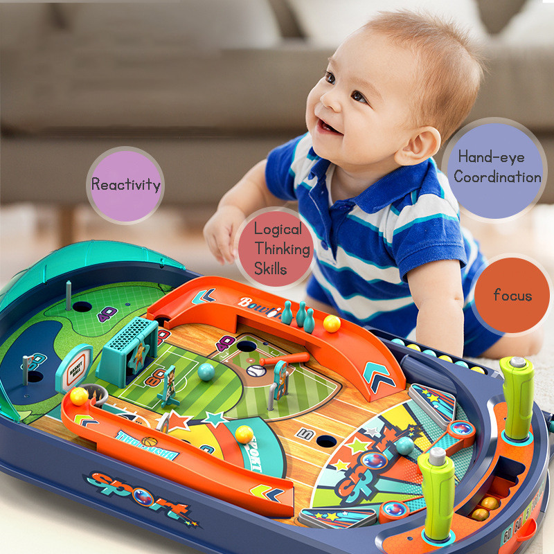 Kid's Multi-in-one Sports Pinball Machine Desktop Game Table ...