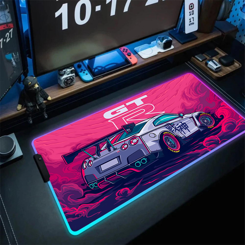 RGB Super Coupe Pattern Non-slip Mouse Pad LED Sports Car Computer ...