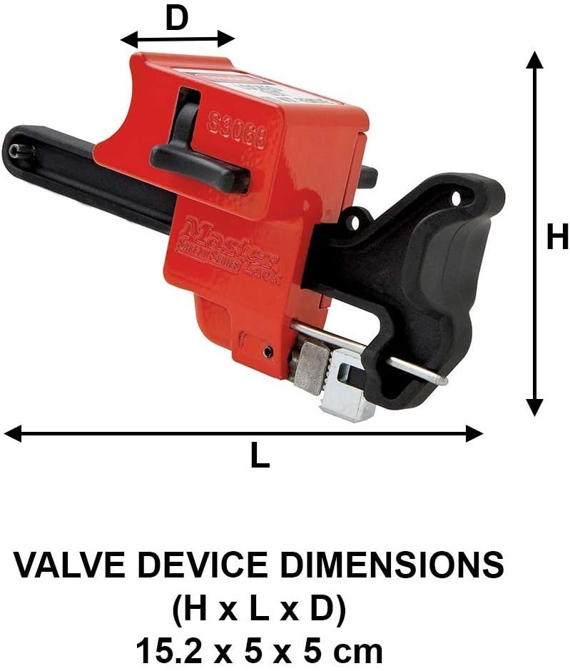 Master Lock S3068 Valve Lockout Seal Tight Handle-On Ball Valve Lockout ...