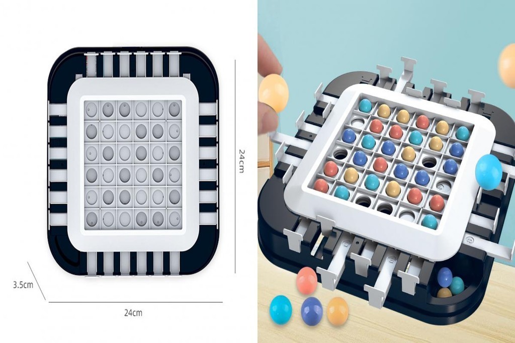 [MW] Ball Elimination Board Game Kids Ball Board Game Colorful Bead ...